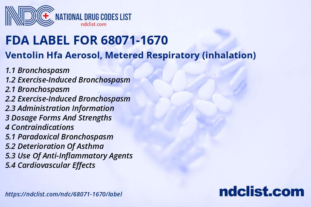 FDA Label for Ventolin Hfa Aerosol, Metered Respiratory (inhalation ...