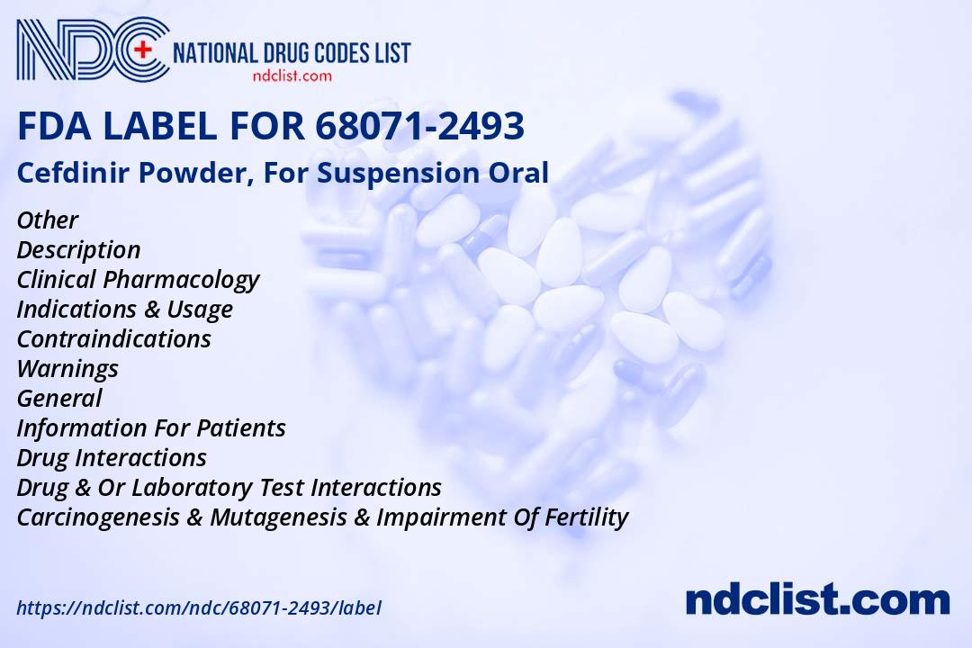 FDA Label for Cefdinir - Indications, Usage & Precautions