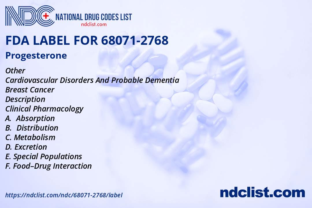 FDA Label for Progesterone - Indications, Usage & Precautions