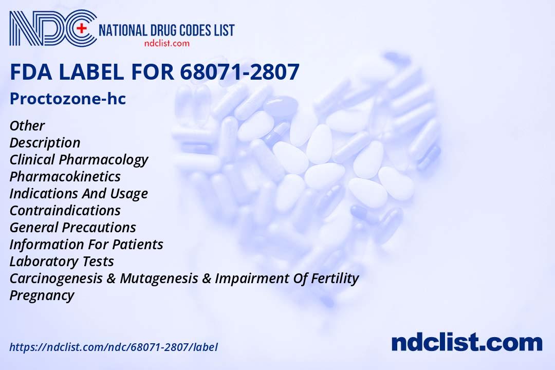 FDA Label for Proctozone-hc - Indications, Usage & Precautions