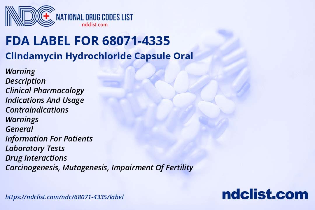 FDA Label for Clindamycin Hydrochloride Capsule Oral - Indications ...