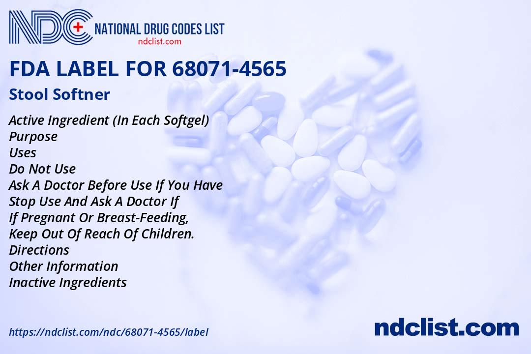 FDA Label for Stool Softner - Indications, Usage & Precautions