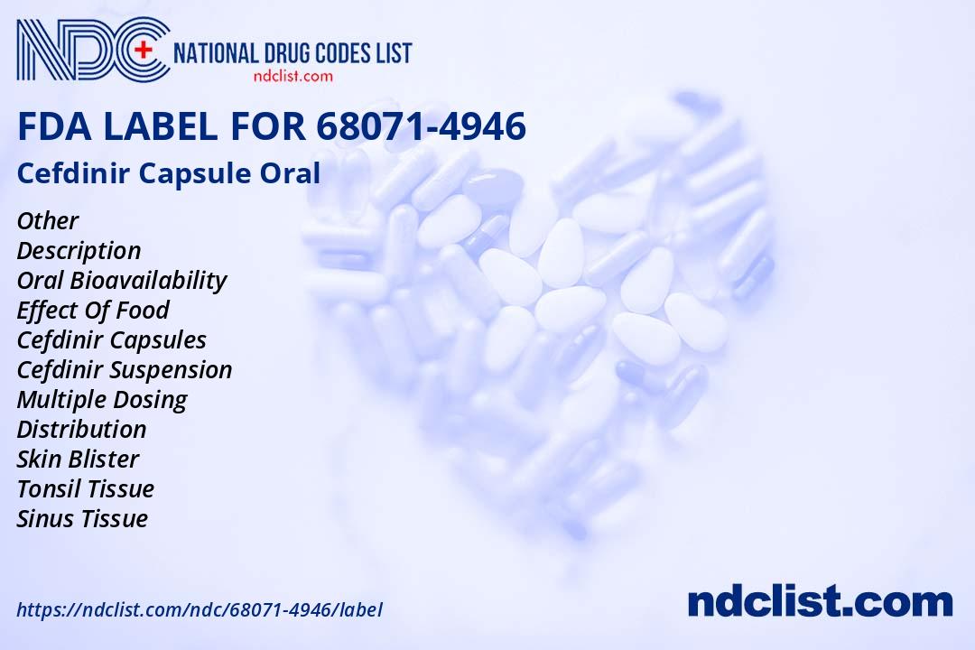 FDA Label for Cefdinir Capsule Oral - Indications, Usage & Precautions