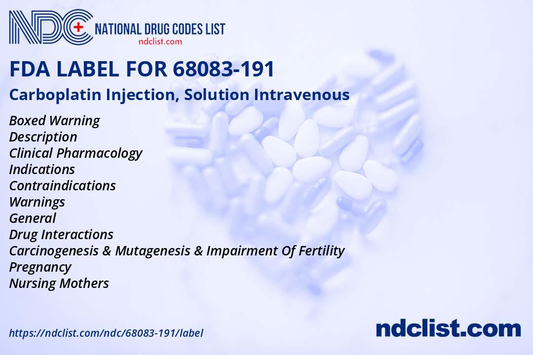 FDA Label for Carboplatin Injection, Solution Intravenous - Indications ...