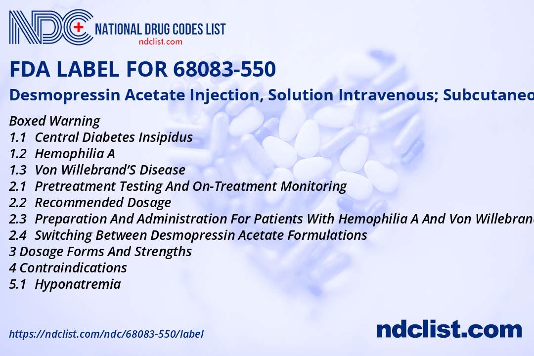 FDA Label for Desmopressin Acetate Injection, Solution Intravenous ...