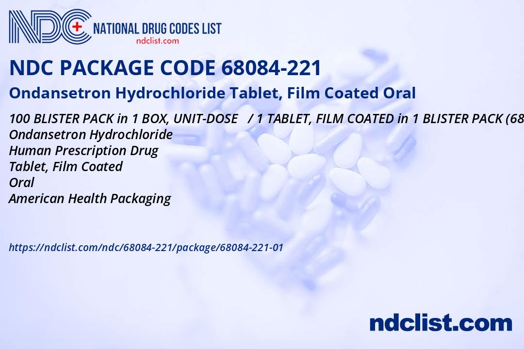 Ondansetron Hydrochloride- NDC68084-221-01