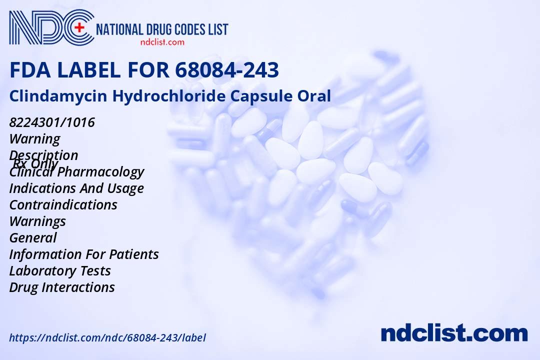 FDA Label for Clindamycin Hydrochloride Capsule Oral - Indications ...
