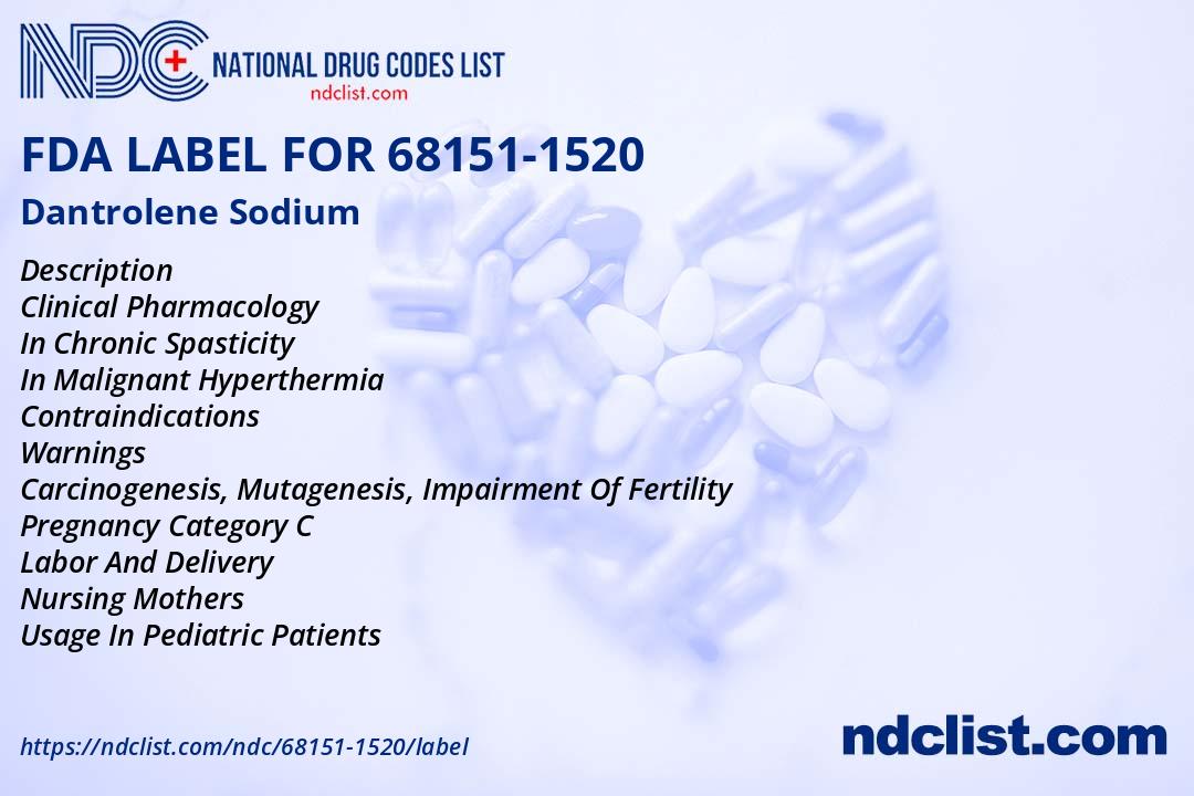 Dantrolene Sodium FDA Label - NDC 68151-1520
