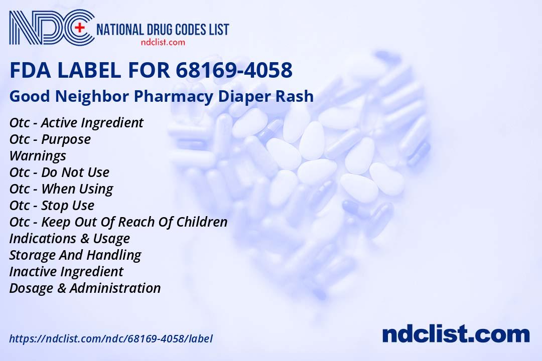 FDA Label for Good Neighbor Pharmacy Diaper Rash - Indications, Usage ...