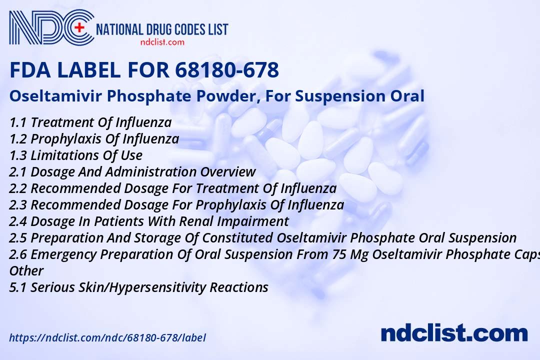FDA Label for Oseltamivir Phosphate Powder, For Suspension Oral ...