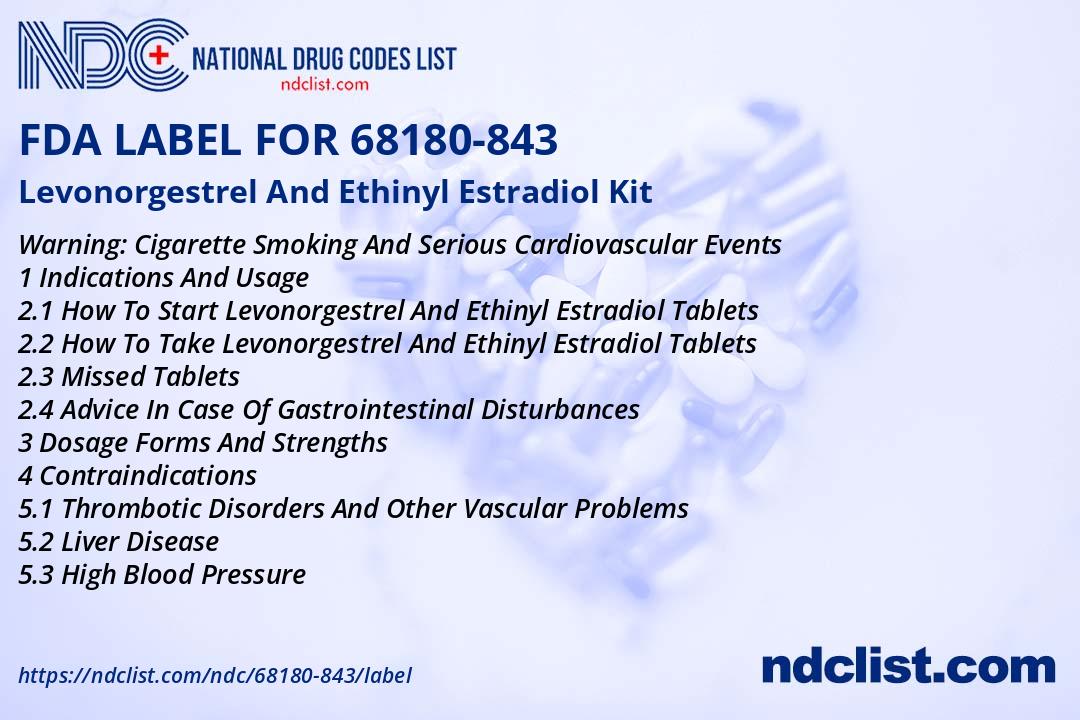 FDA Label for Levonorgestrel And Ethinyl Estradiol Kit - Indications ...