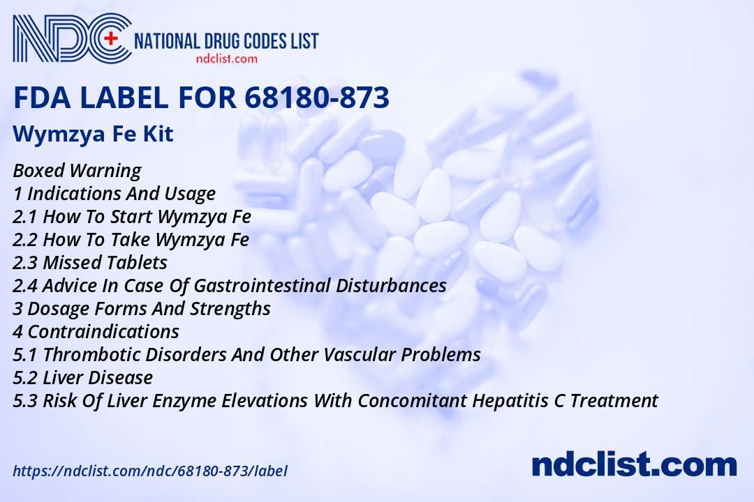 FDA Label for Wymzya Fe Kit - Indications, Usage & Precautions