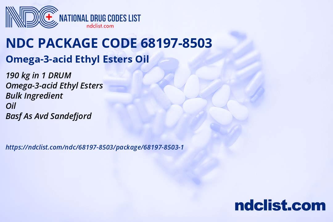 NDC Package 68197-8503-1 Omega-3-acid Ethyl Esters Oil