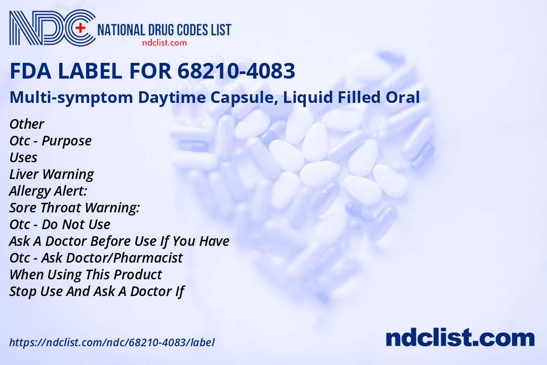FDA Label for Multi-symptom Daytime Capsule, Liquid Filled Oral - Indications, Usage & Precautions