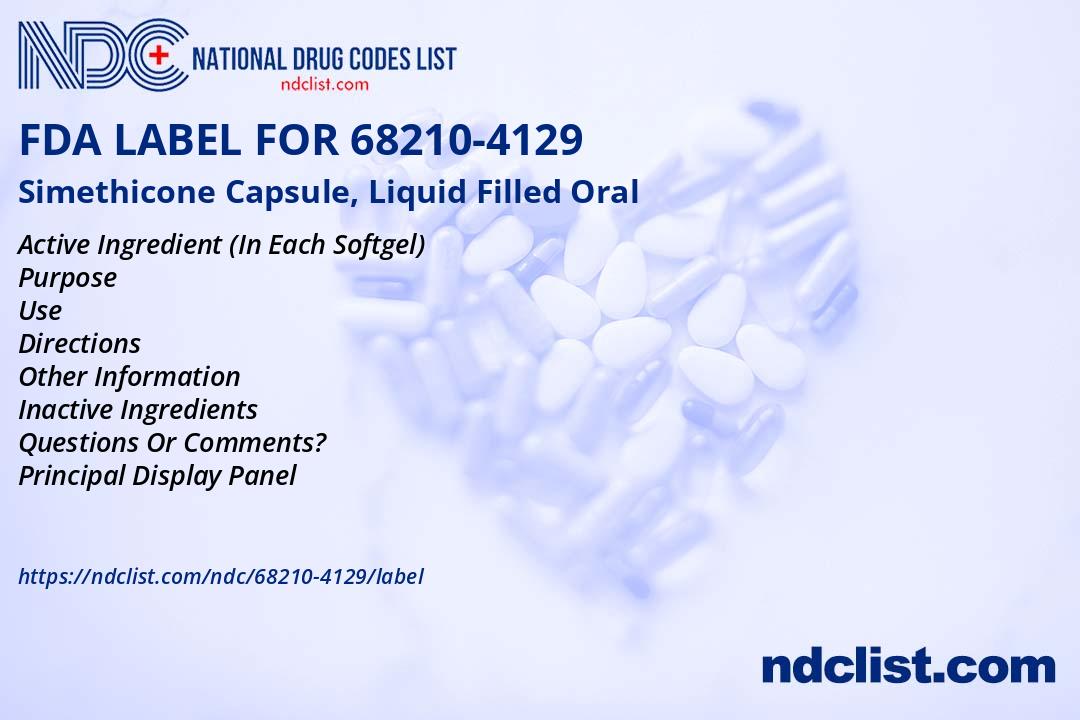 Simethicone- FDA Label NDC68210-4129