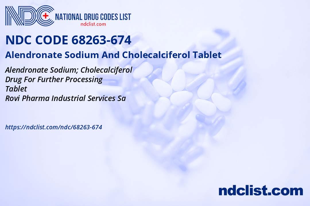 Alendronate Sodium And Cholecalciferol Tablet NDC 68263-674