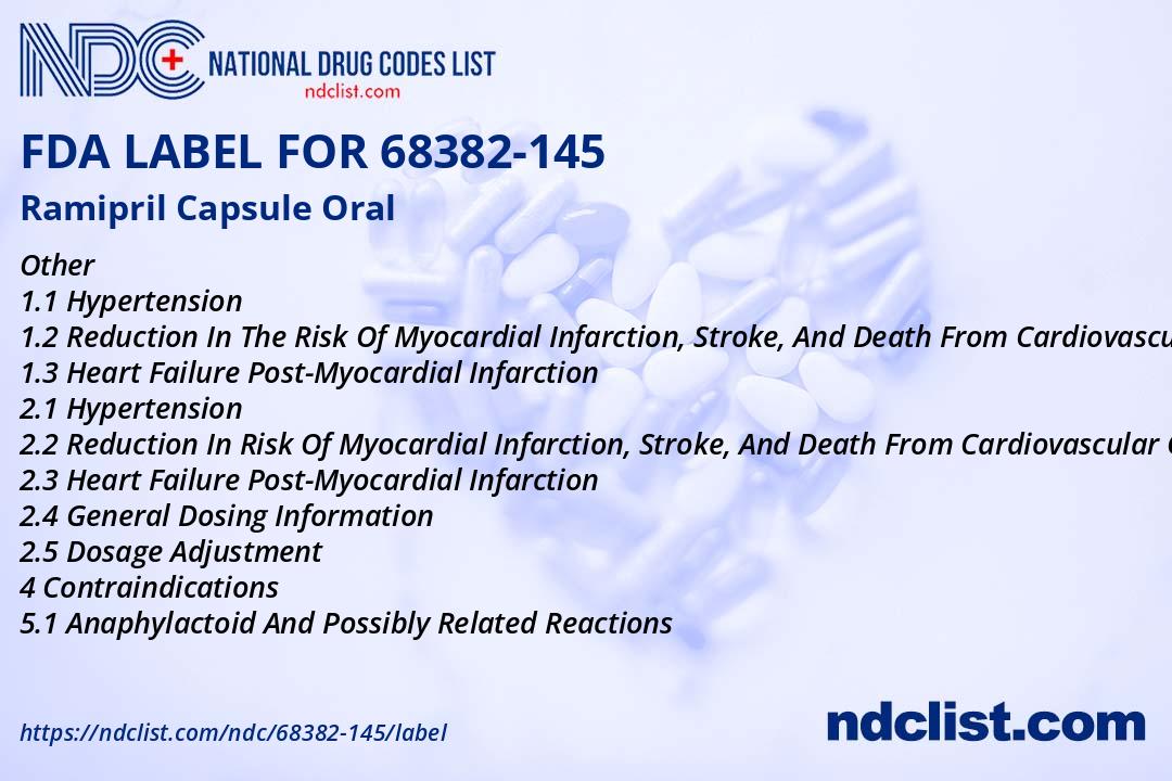 FDA Label for Ramipril Capsule Oral - Indications, Usage & Precautions