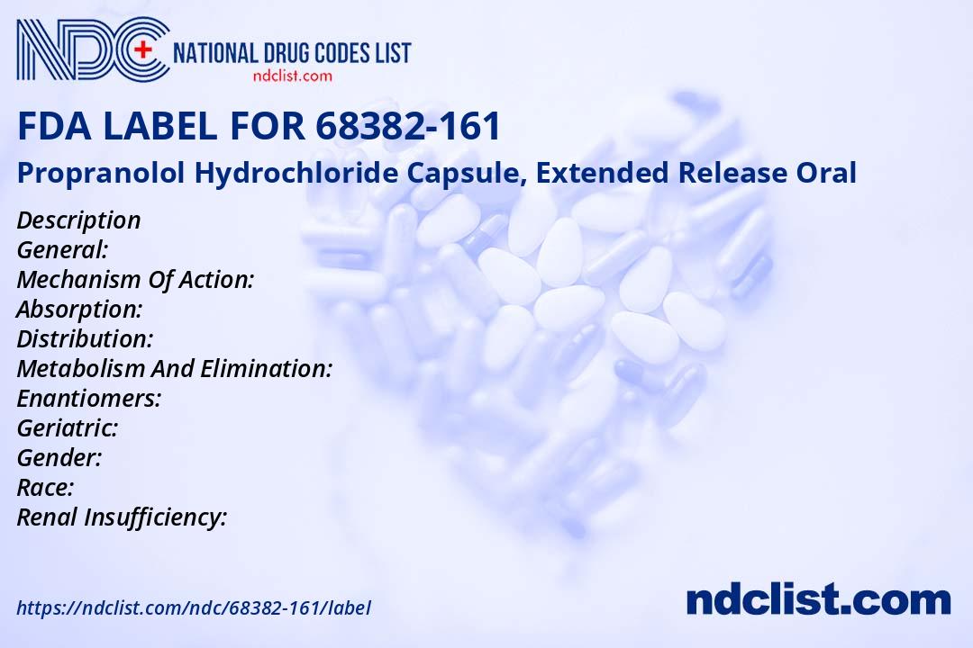 FDA Label for Propranolol Hydrochloride - Indications, Usage & Precautions