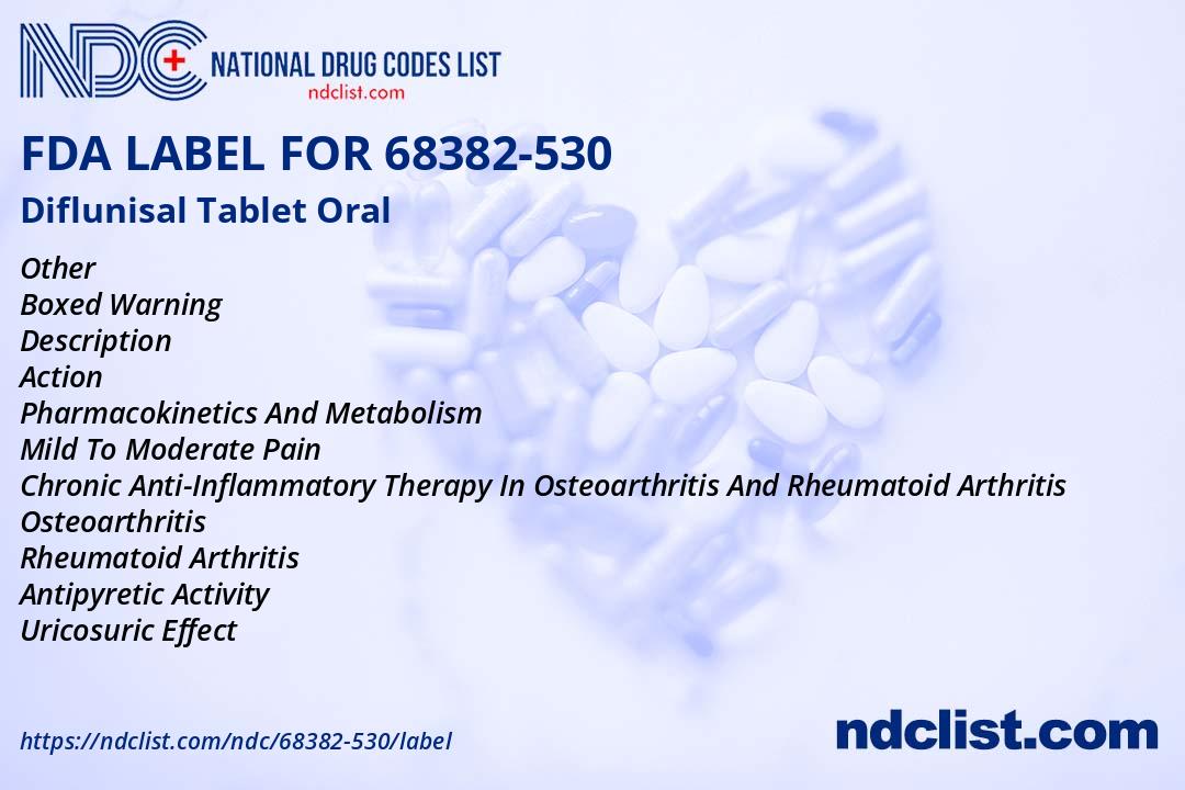 FDA Label for Diflunisal Tablet Oral - Indications, Usage & Precautions
