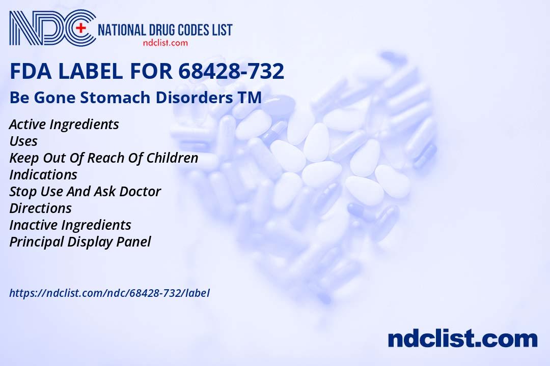FDA Label for Be Gone Stomach Disorders TM - Indications, Usage ...