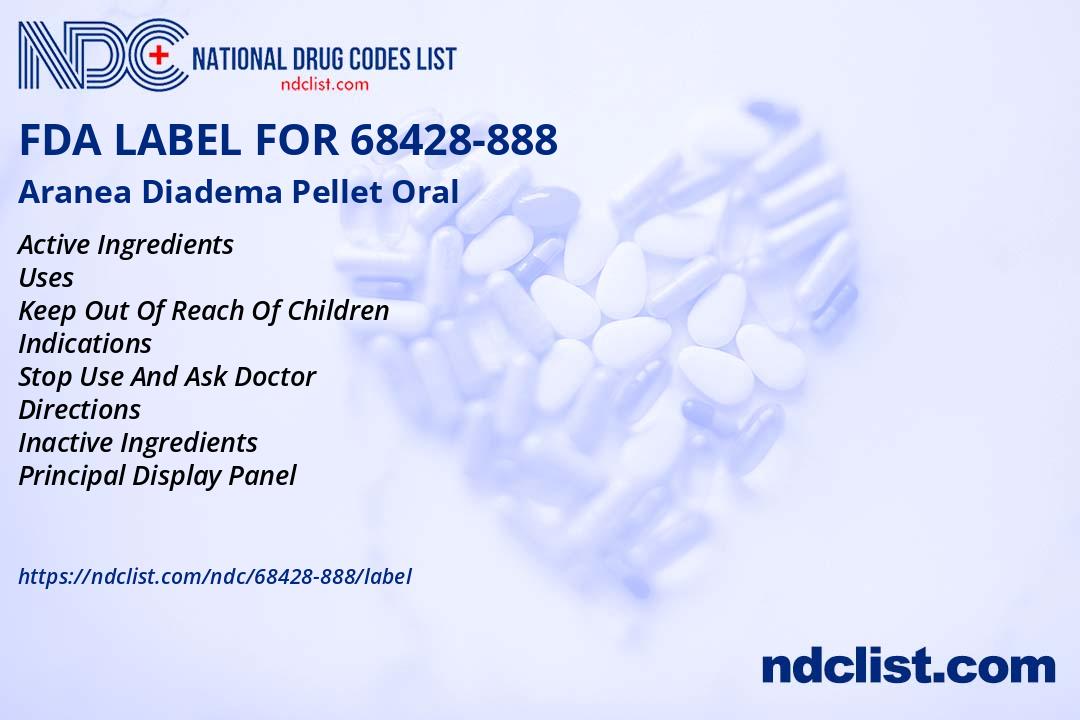 Aranea Diadema- FDA Label NDC68428-888