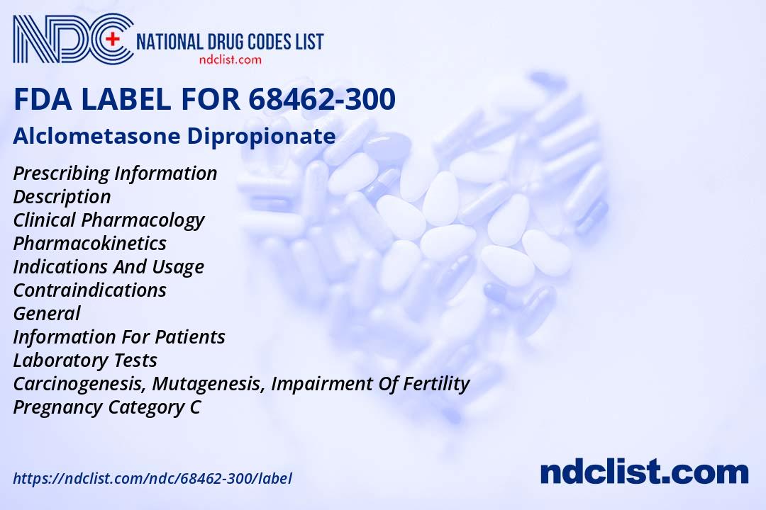 Alclometasone Dipropionate- FDA Label NDC68462-300