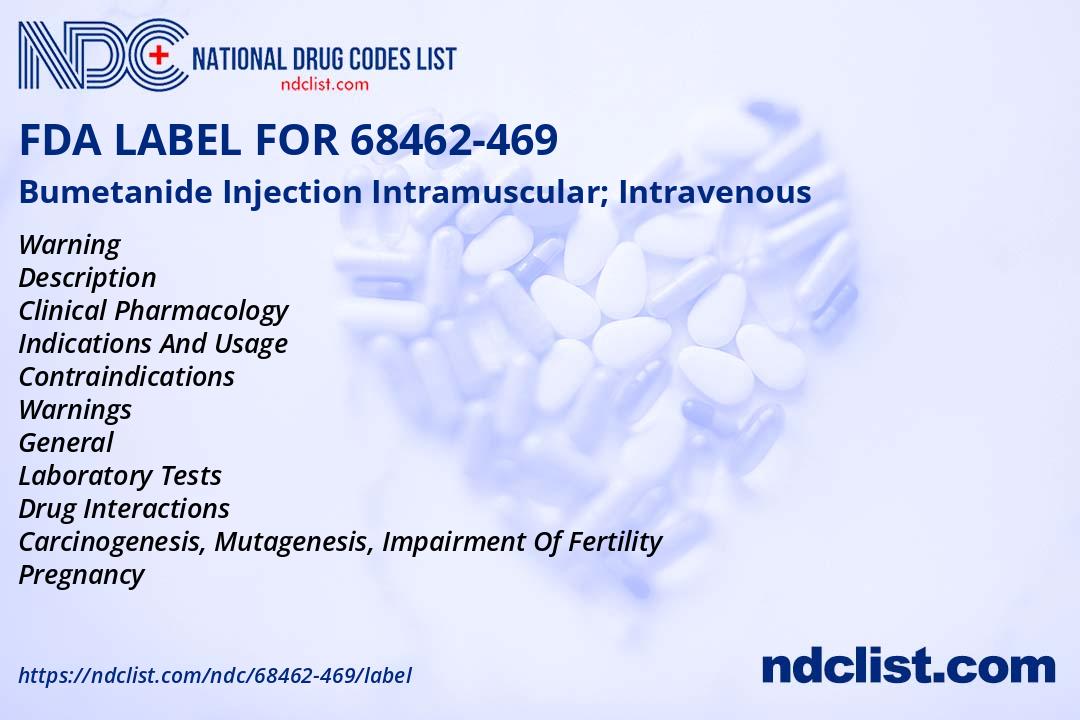 FDA Label for Bumetanide Injection Intramuscular; Intravenous ...