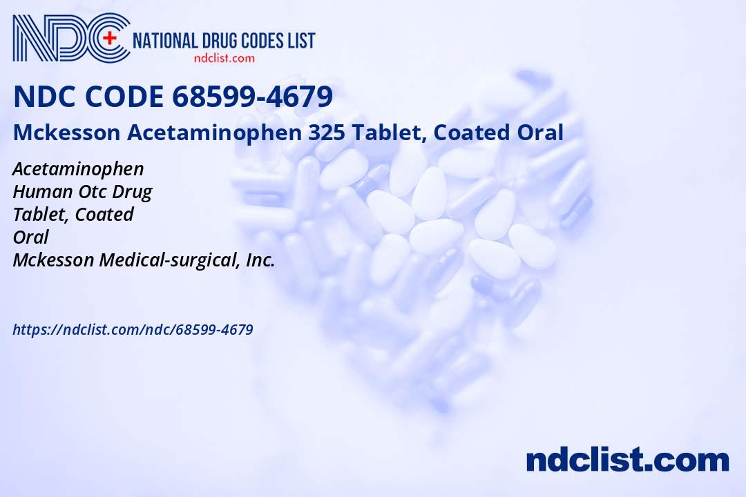 NDC 68599-4679 Mckesson Acetaminophen 325 Tablet, Coated Oral