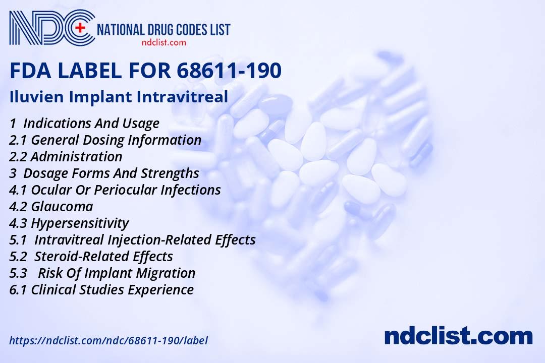 FDA Label for Iluvien Implant Intravitreal - Indications, Usage ...