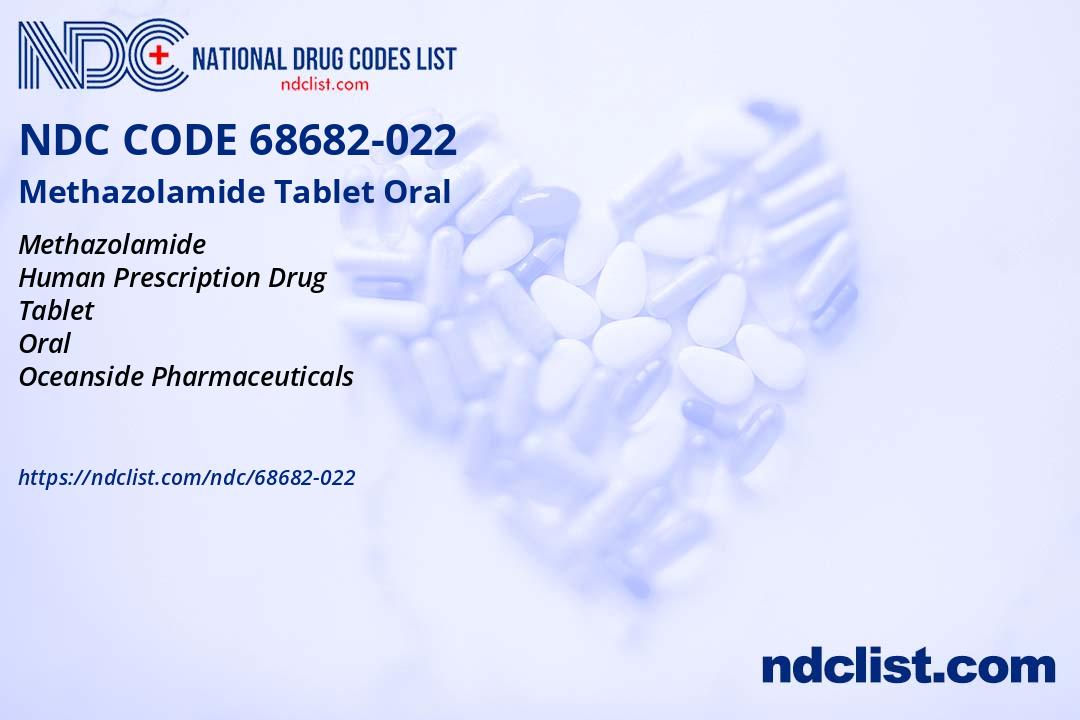 NDC 68682-022 Methazolamide Tablet Oral