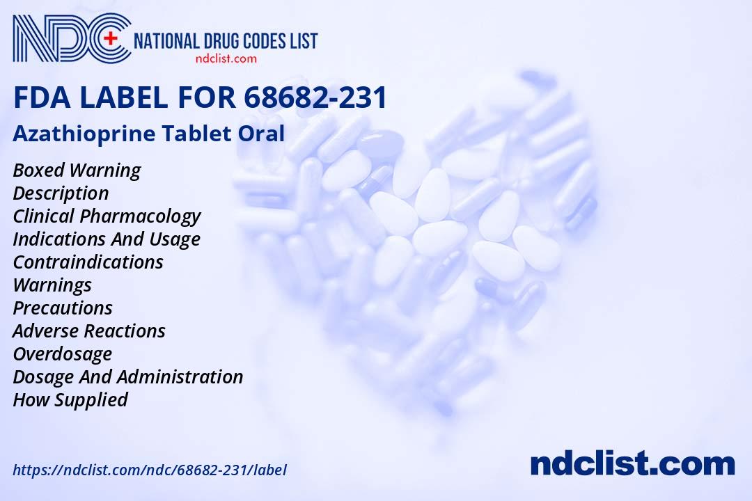 Azathioprine Tablet FDA Label - NDC 68682-231