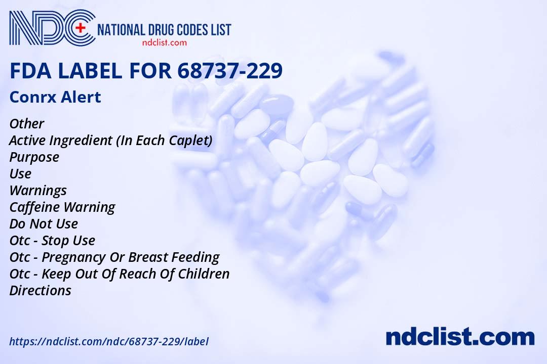 Conrx Alert FDA Label - NDC 68737-229