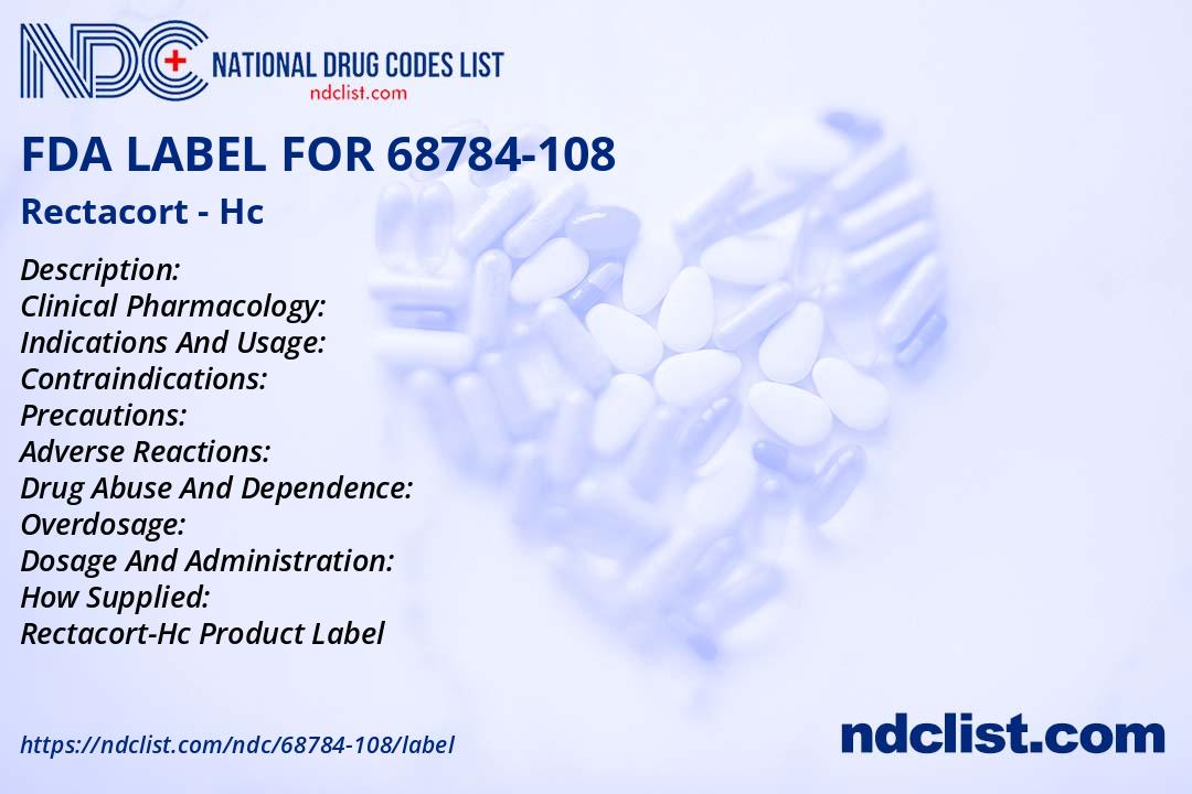 FDA Label for Rectacort - Hc - Indications, Usage & Precautions