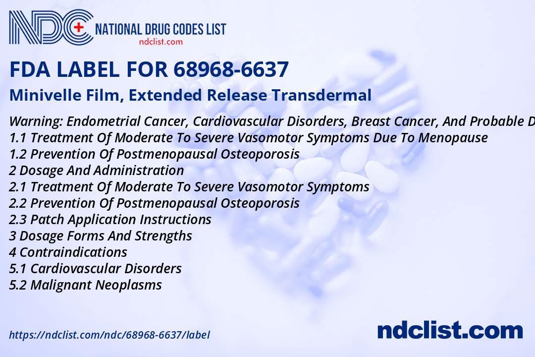 FDA Label for Minivelle Film, Extended Release Transdermal ...