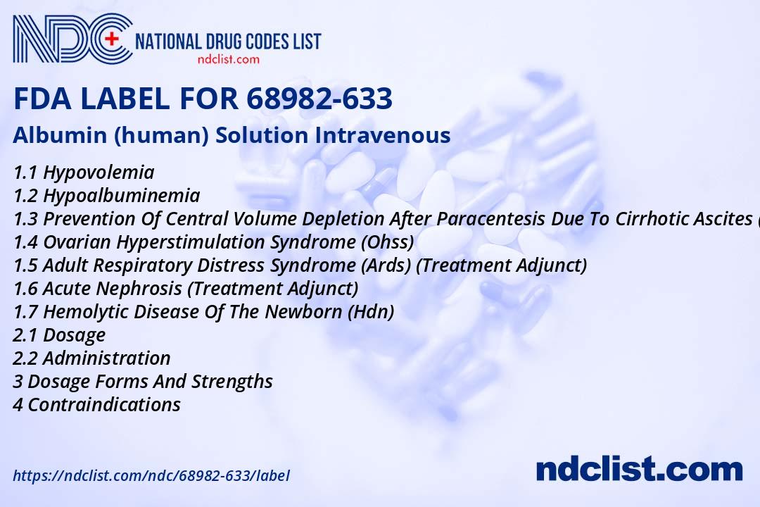 FDA Label for Albumin (human) Solution Intravenous - Indications, Usage ...