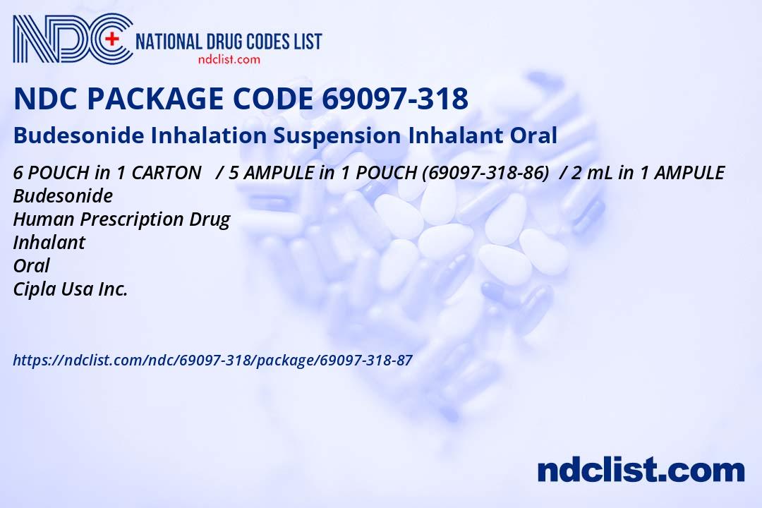 NDC Package 69097-318-87 Budesonide Inhalation Suspension Inhalant Oral