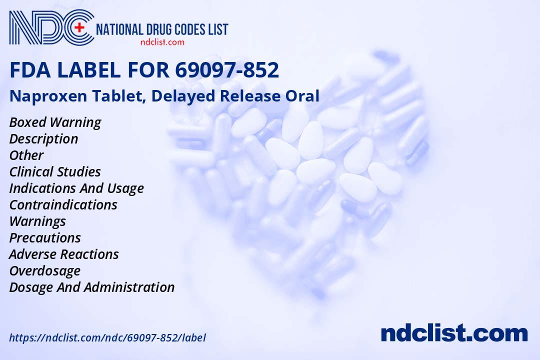 FDA Label for Naproxen Tablet, Delayed Release Oral - Indications ...