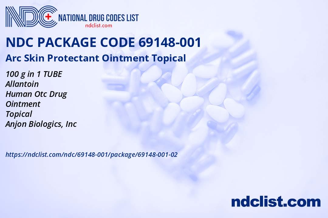 NDC Package 69148-001-02 Arc Skin Protectant Ointment Topical