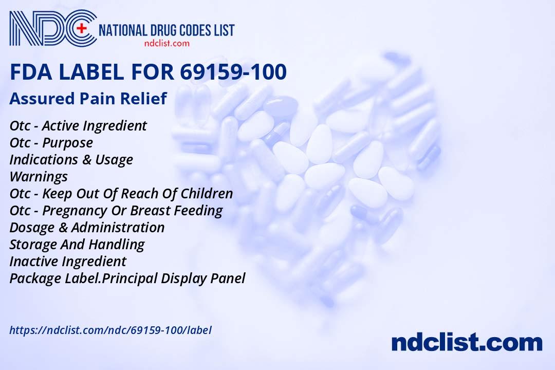 Assured Pain Relief FDA Label - NDC 69159-100