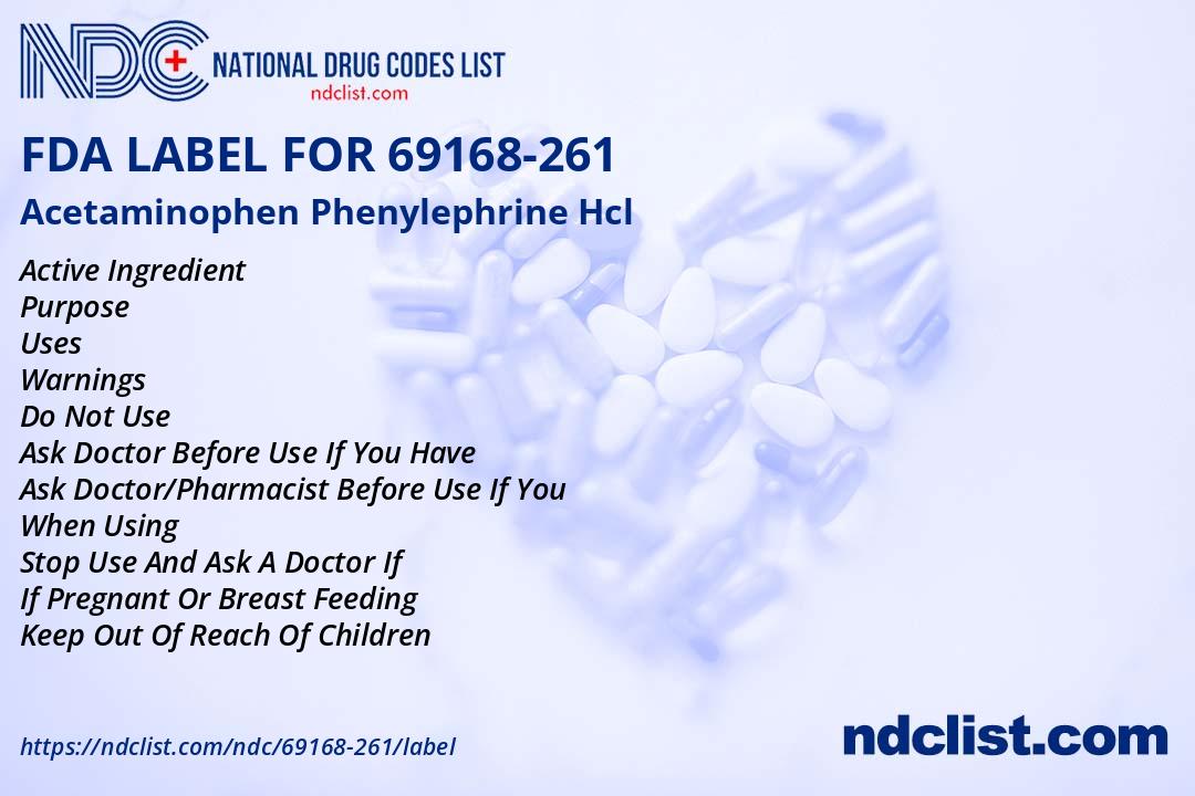 FDA Label for Acetaminophen Phenylephrine Hcl - Indications, Usage ...