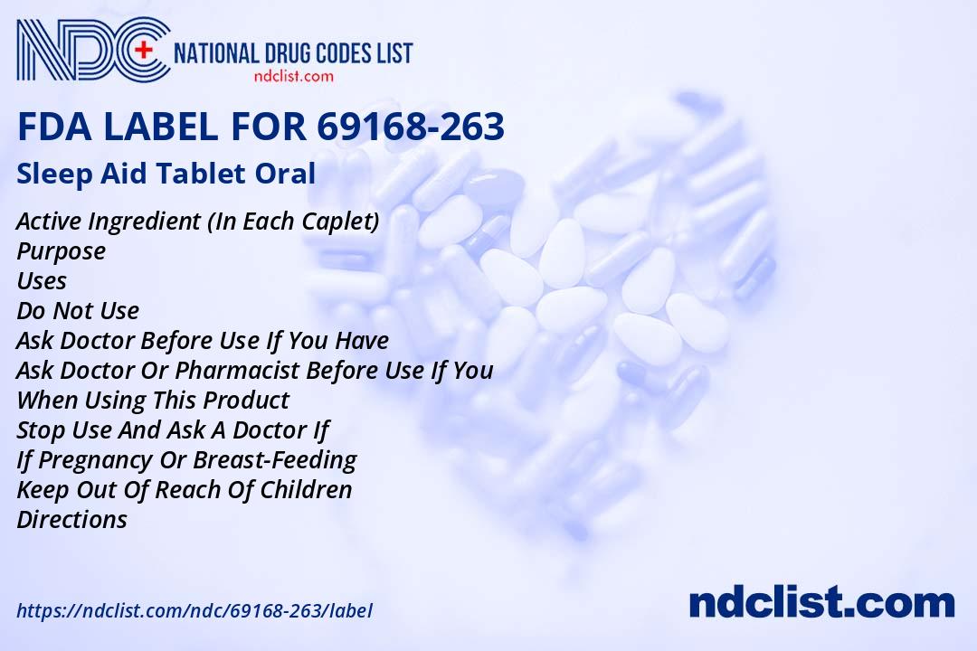 FDA Label for Sleep Aid Tablet Oral - Indications, Usage & Precautions
