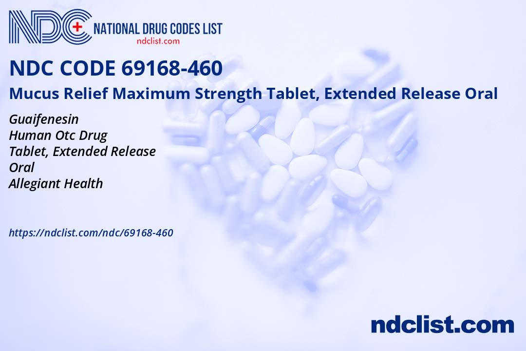 Mucus Relief Tablet, Extended Release NDC 69168-460