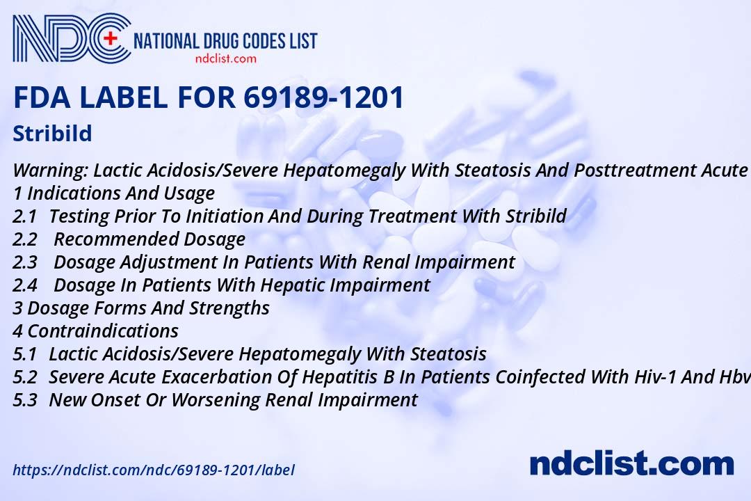 FDA Label for Stribild - Indications, Usage & Precautions