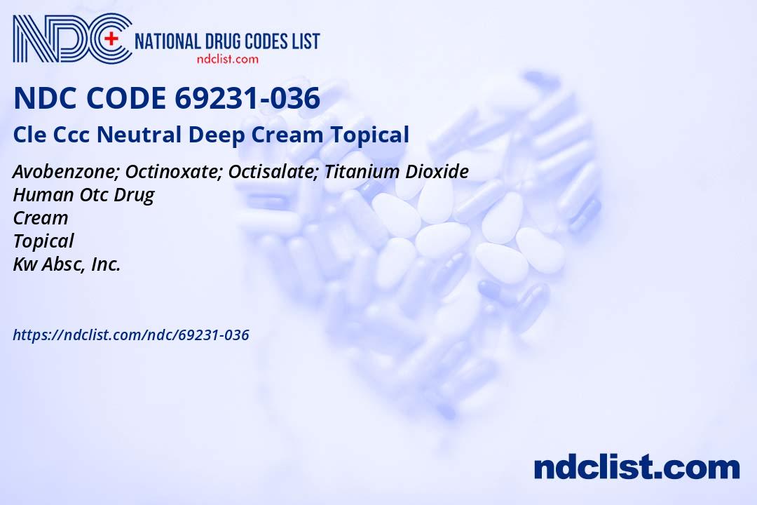 NDC 69231-036 Cle Ccc Neutral Deep Cream Topical