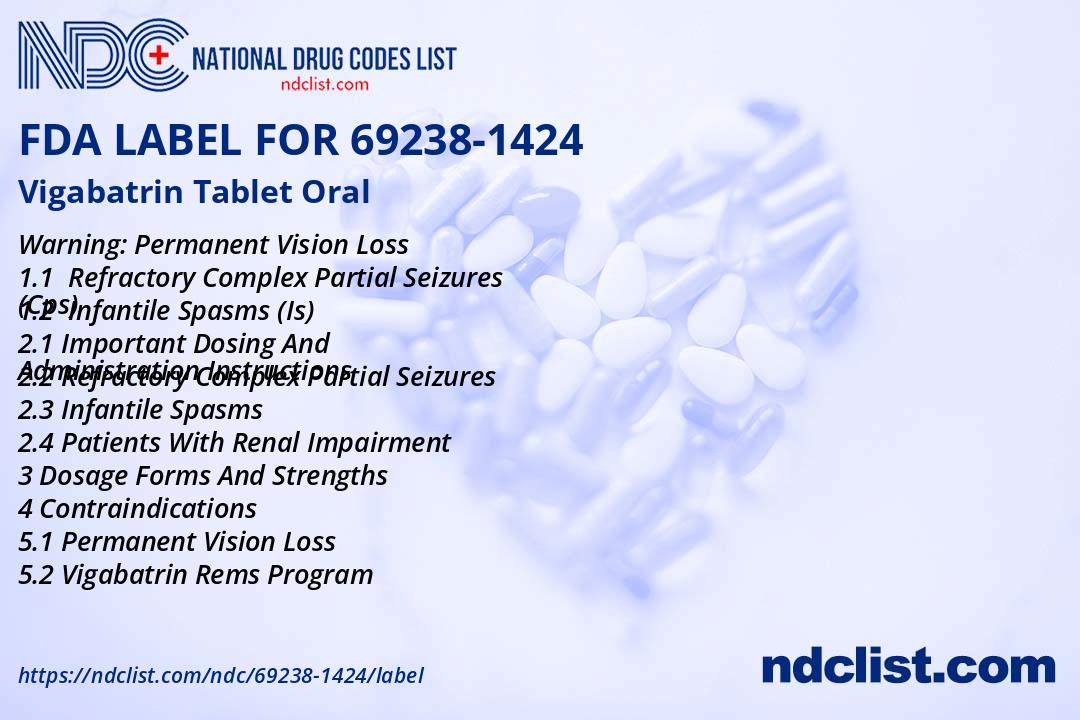 FDA Label for Vigabatrin Tablet Oral - Indications, Usage & Precautions