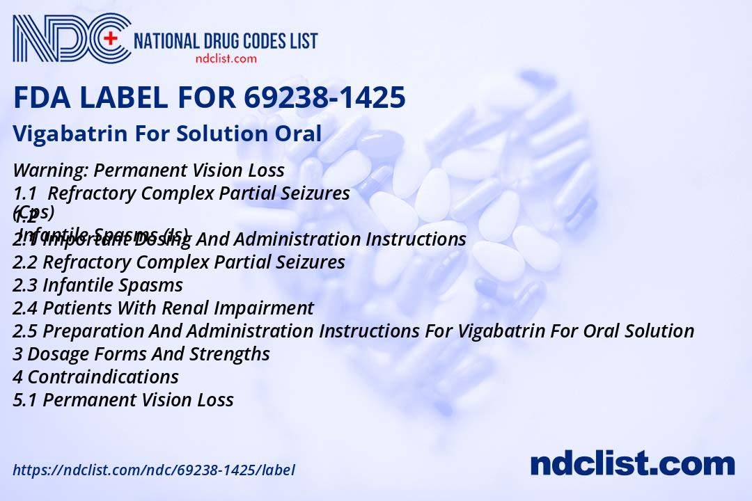 FDA Label for Vigabatrin For Solution Oral - Indications, Usage ...