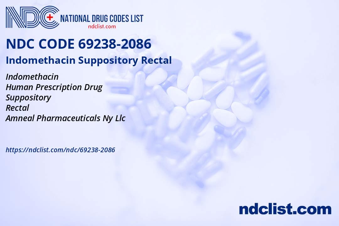 NDC 69238-2086 Indomethacin Suppository Rectal