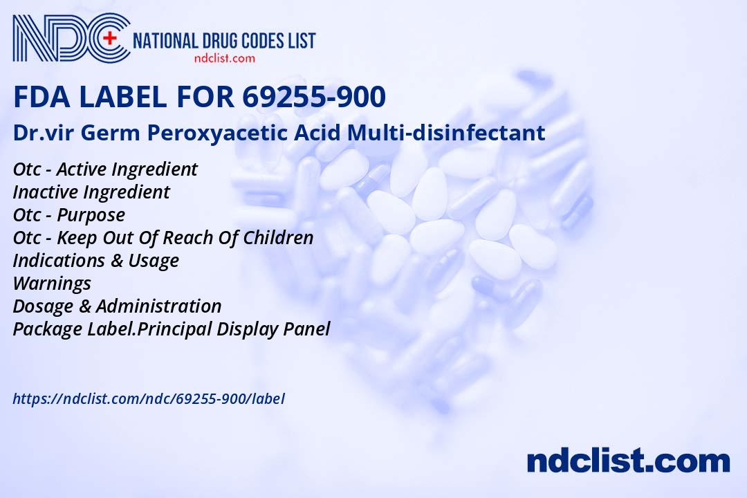 Dr.vir Germ Peroxyacetic Acid Mul- FDA Label NDC69255-900