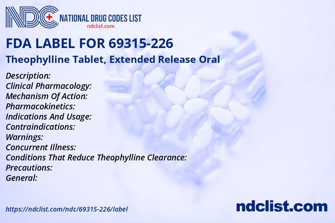 FDA Label for Theophylline Tablet, Extended Release Oral - Indications ...