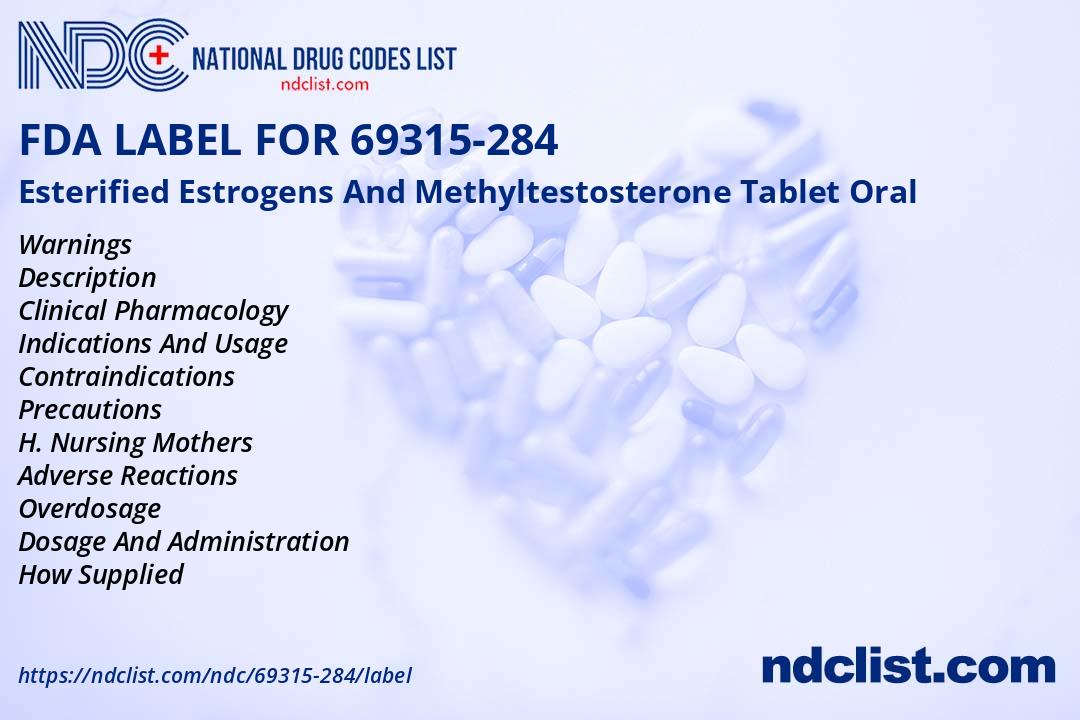 FDA Label for Esterified Estrogens And Methyltestosterone Tablet Oral ...